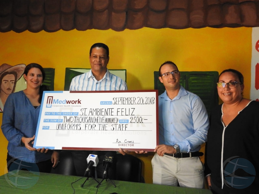 NoticiaCla - Medwork cu donacion na Stichting Ambiente Feliz