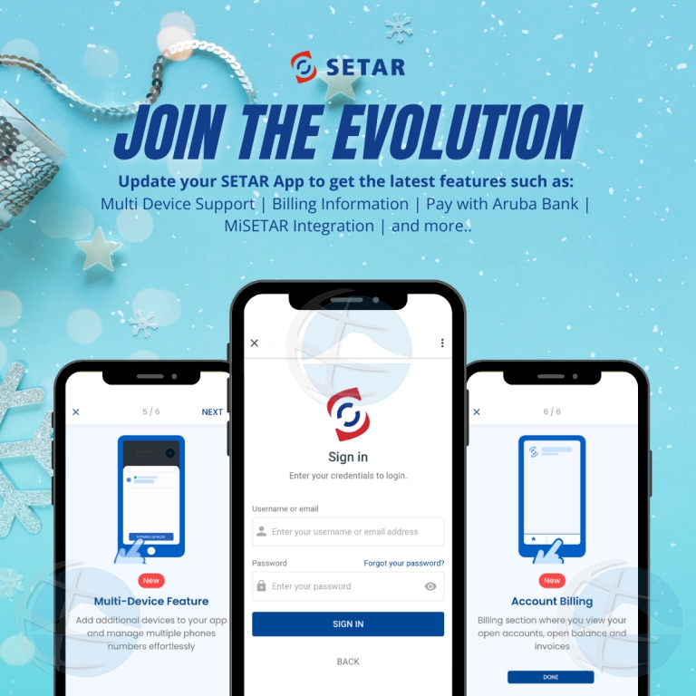 NoticiaCla - Join e Evolucion: SETAR app awo cu mas funcionalidad